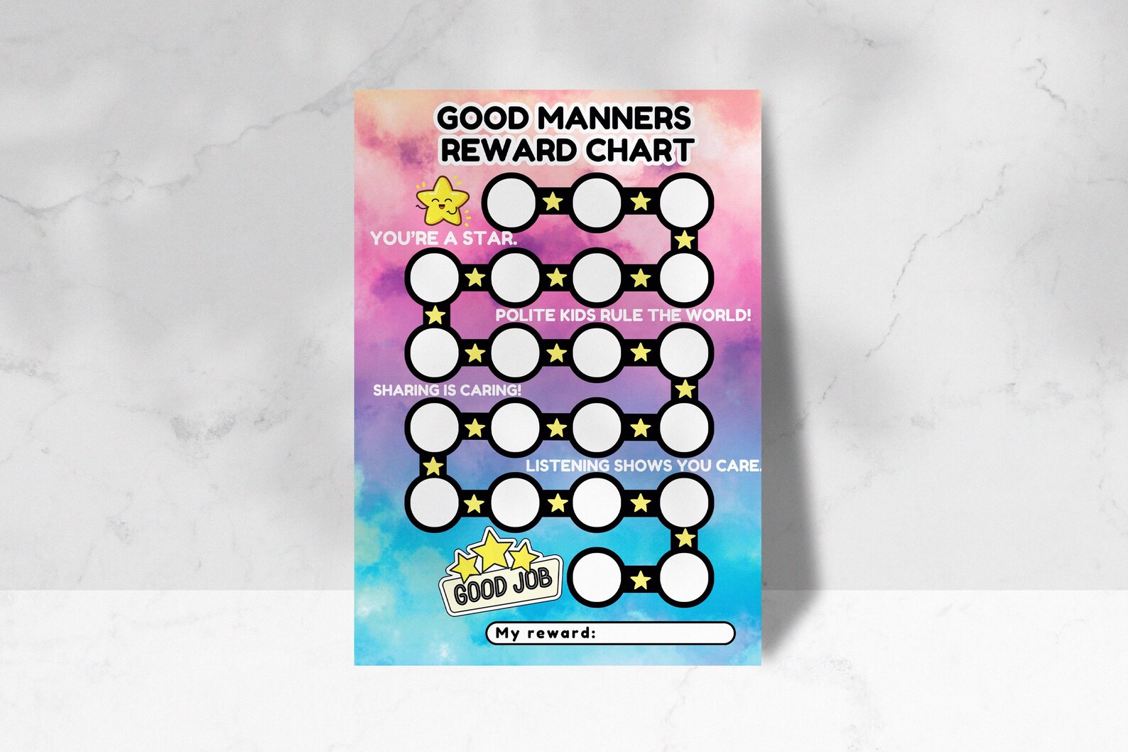 Printable Good Manners Reward Chart - Kids Behavior Chart Printable ...