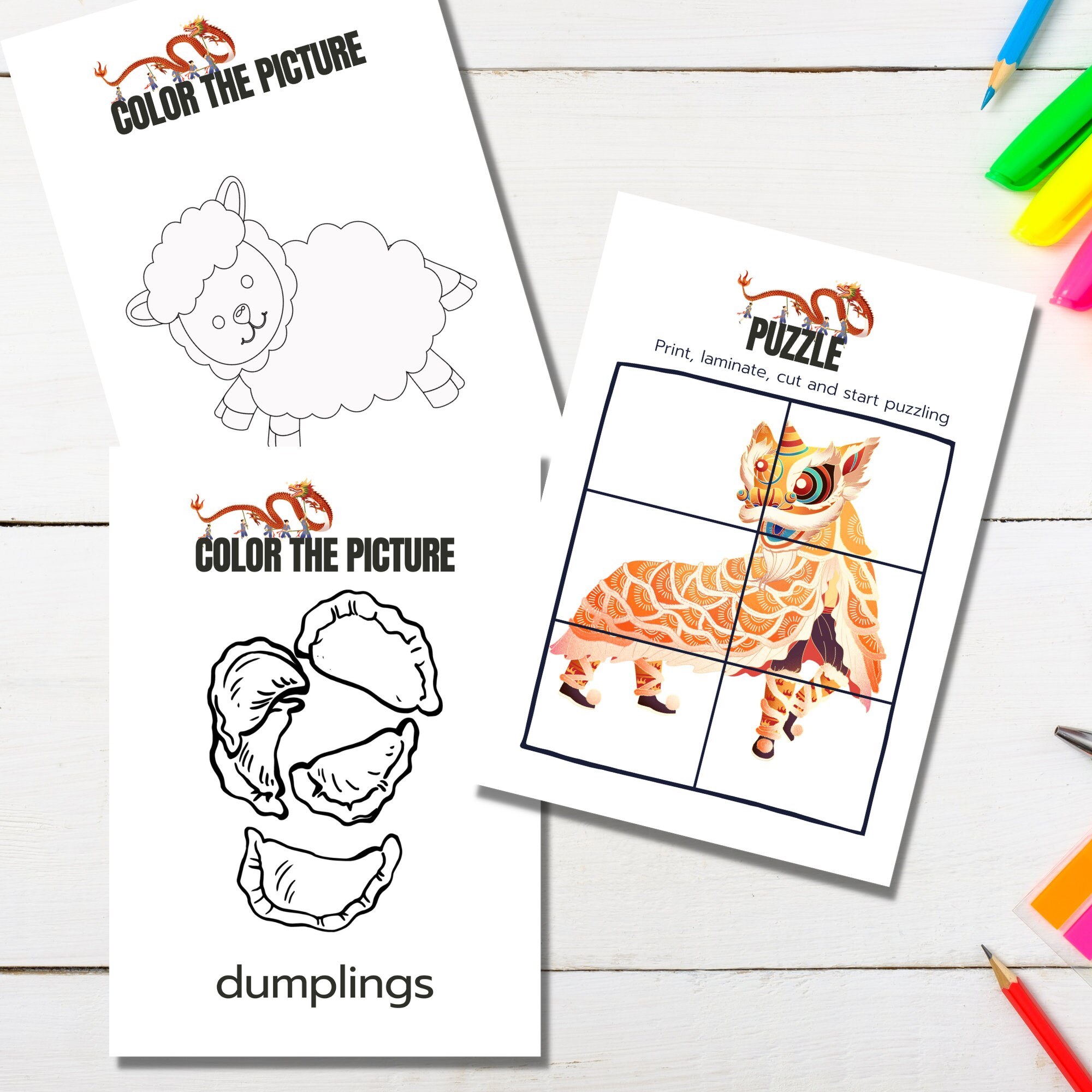 Printable CHINESE New Year Workbook for Children, Chinese New Year ...