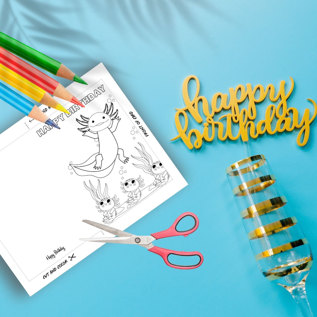 Printable Birthday Card for Children to Color In, Fun Printable ...
