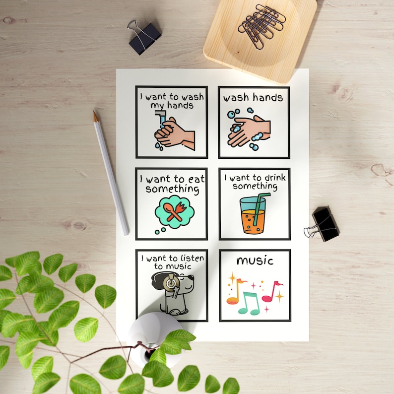 Printable Picture Communication Cards for Children, Non-verbal, Autism ...