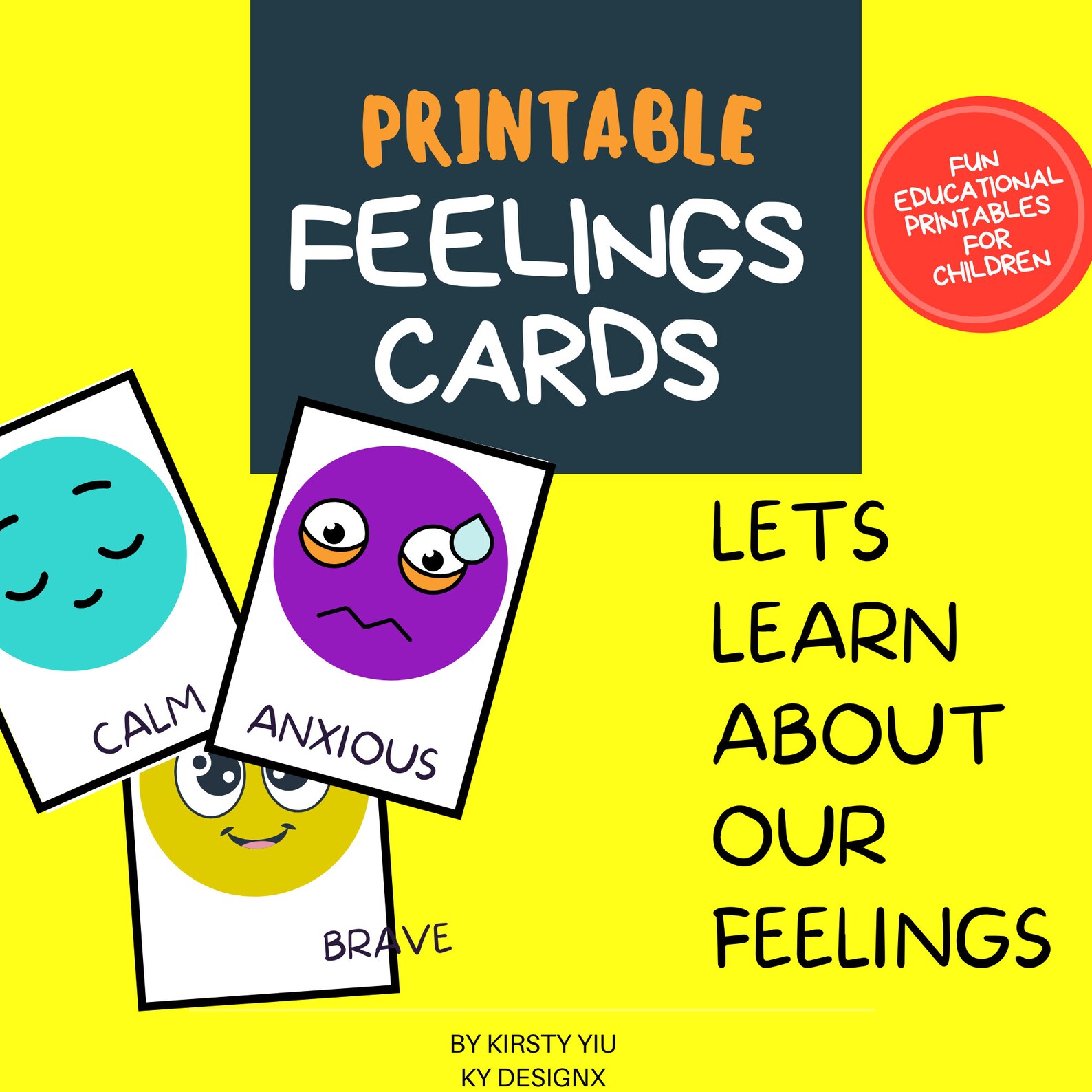 Printable FEELINGS Cards Feelings Flashcards Selective | Etsy