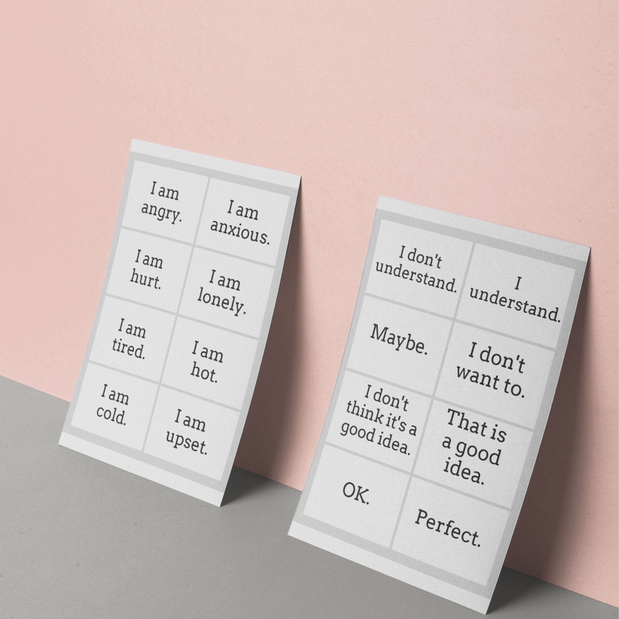 Printable Communication Cards, Non-verbal, Autism, Teens, Adults ...