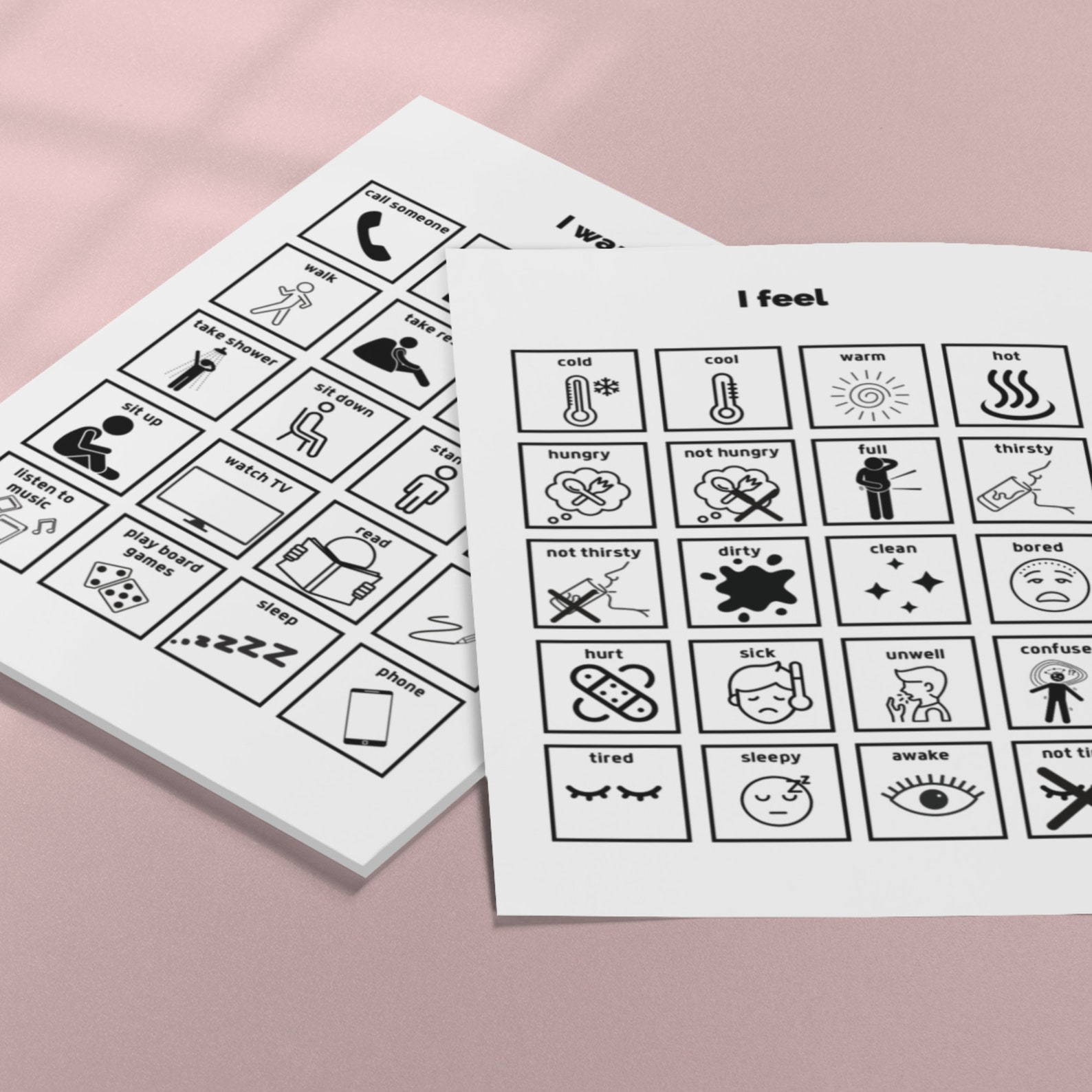Printable Communication / VISUAL Board for Non-verbal, Autism ...