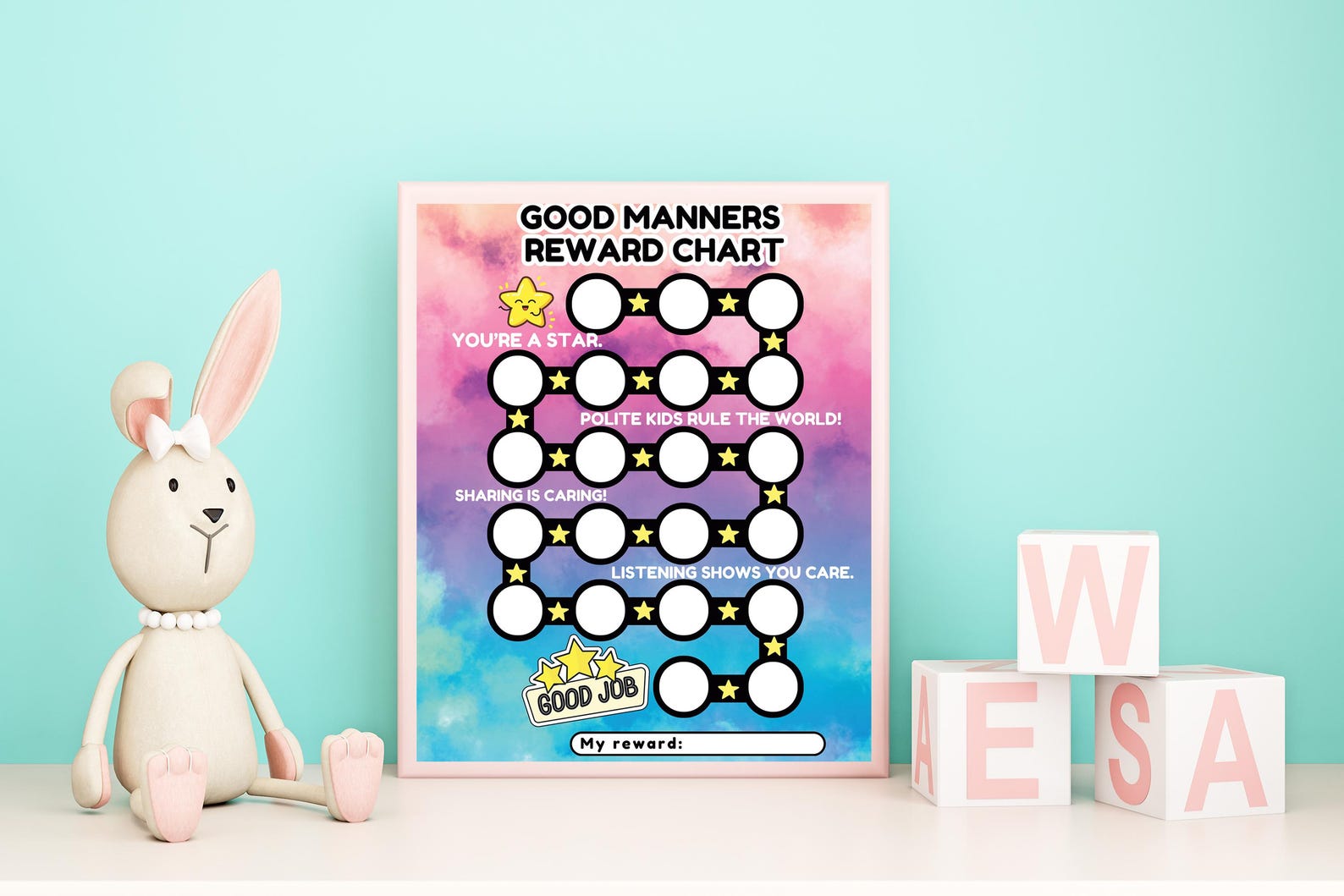 Printable Good Manners Reward Chart - Kids Behavior Chart Printable ...