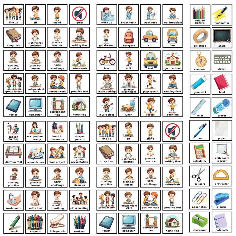 Canva Editable Visual Task Cards, Autism Schedule , Canva Toddler ...