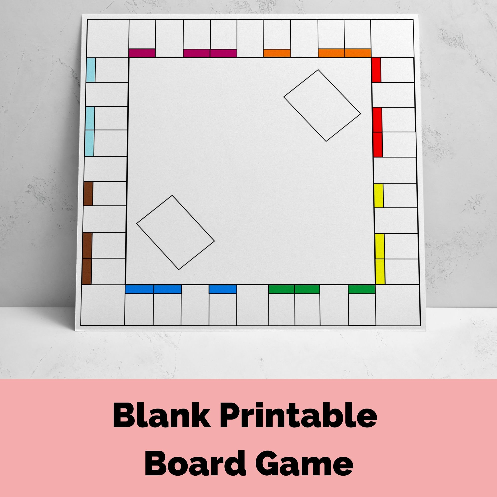 Printable Blank Board Game / DIY Board Games / Printable Board - Etsy