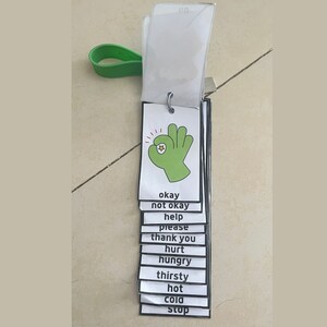 Printable Tiered Communication Cards Lanyard for Non-verbal, Autism ...