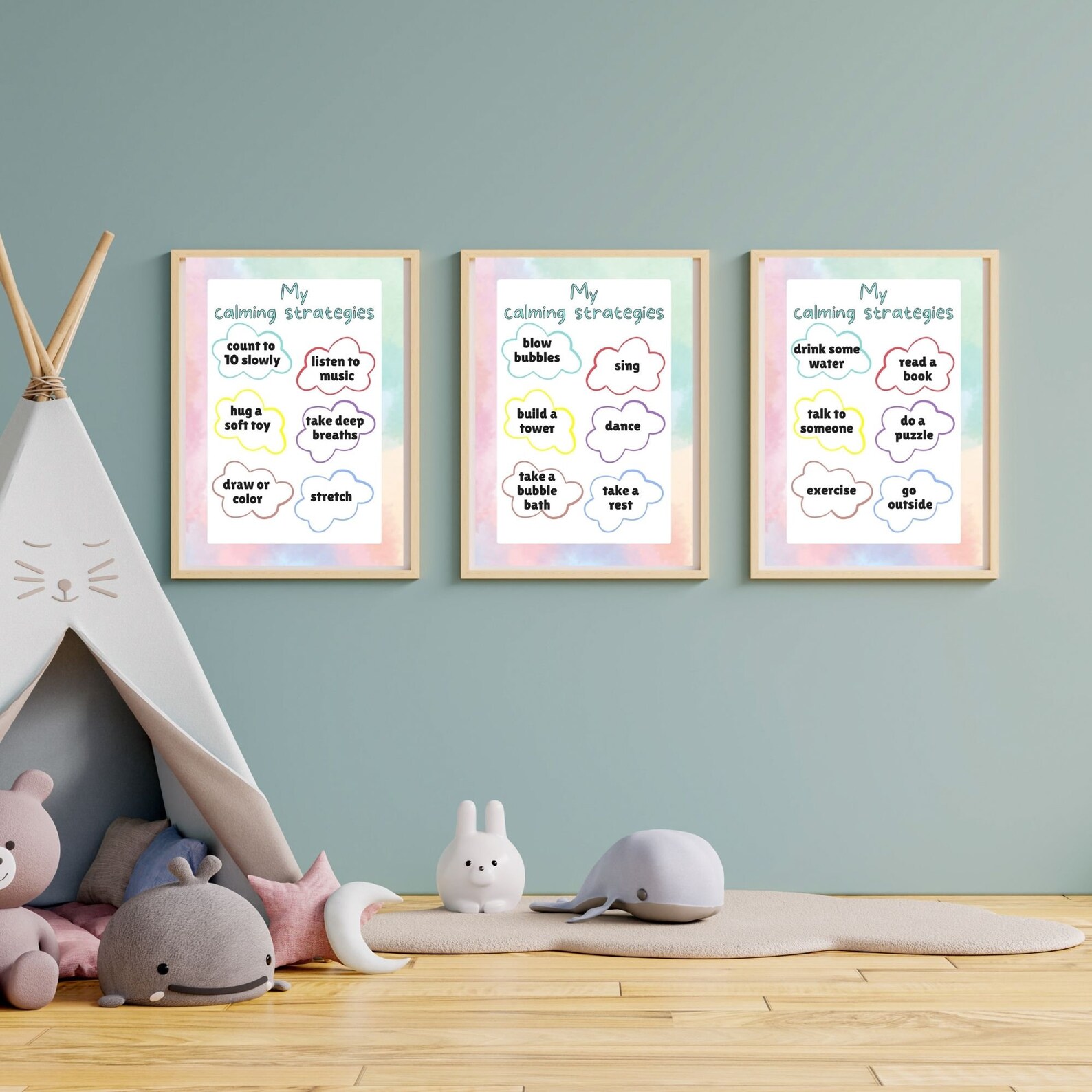 Printable Coping Strategies Poster + Worksheet Kids Calm Down Printable ...