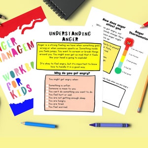 Printable Anger Workbook for Kids, Children, Emotional Regulation ...