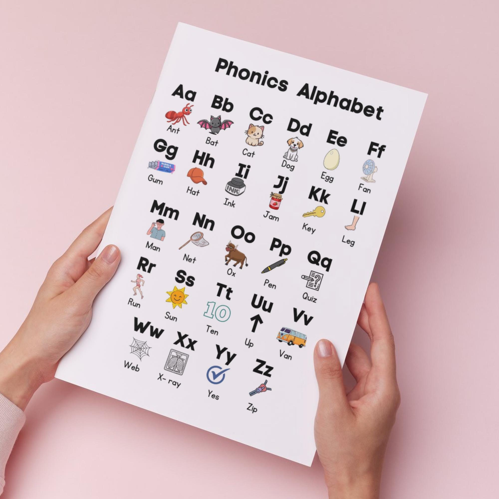 Printable Phonics Alphabet Poster, Phonics, Letter Sounds, Digital ...