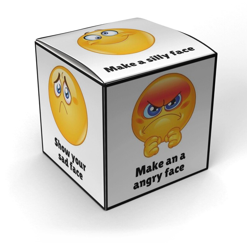 Printable Feelings Expressions Dice Cube Emotions Dice, Social ...