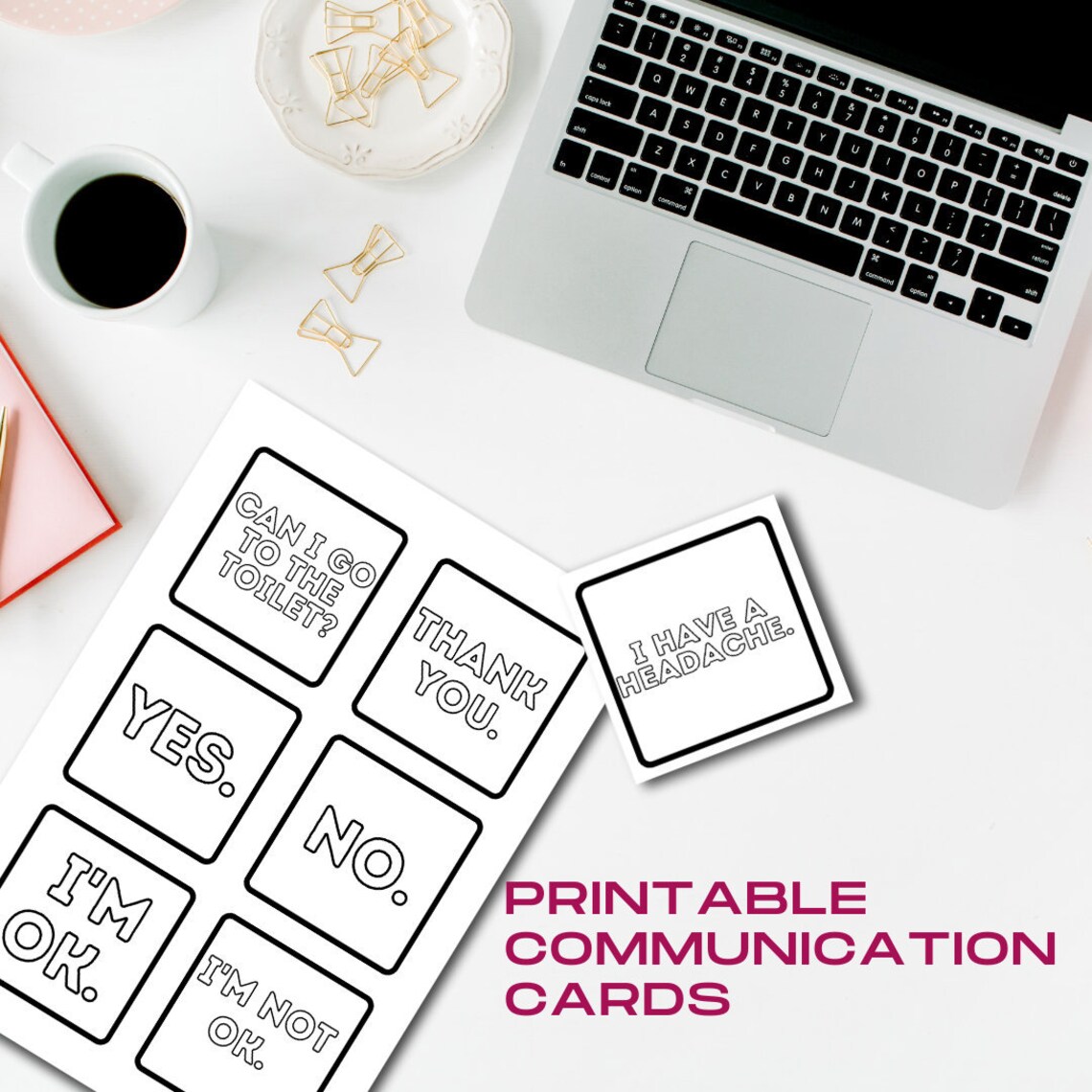 Printable Communication Cards Selective Mutism Autism ADHD | Etsy