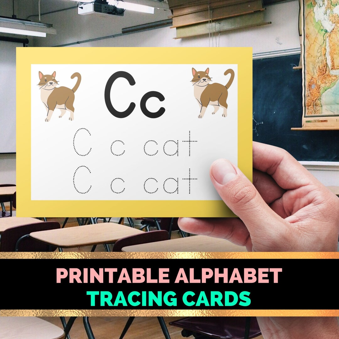 Alphabet Flashcards, ALPHABET Tracing Cards, Letter Formation, Fine ...
