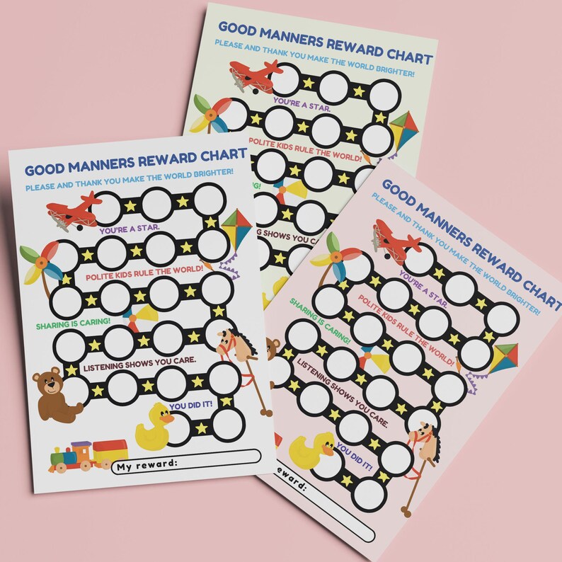 Good Manners Reward Chart -teaching Good Behavior Printable - Positive ...