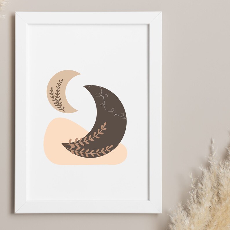 Printable Wall Art Boho Graphic, Boho Abstract Wall Art Prints, Boho ...