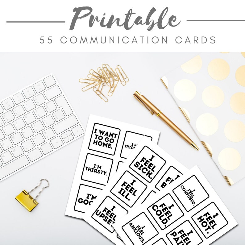 55 Printable communication Cards Children /teens /adults | Etsy