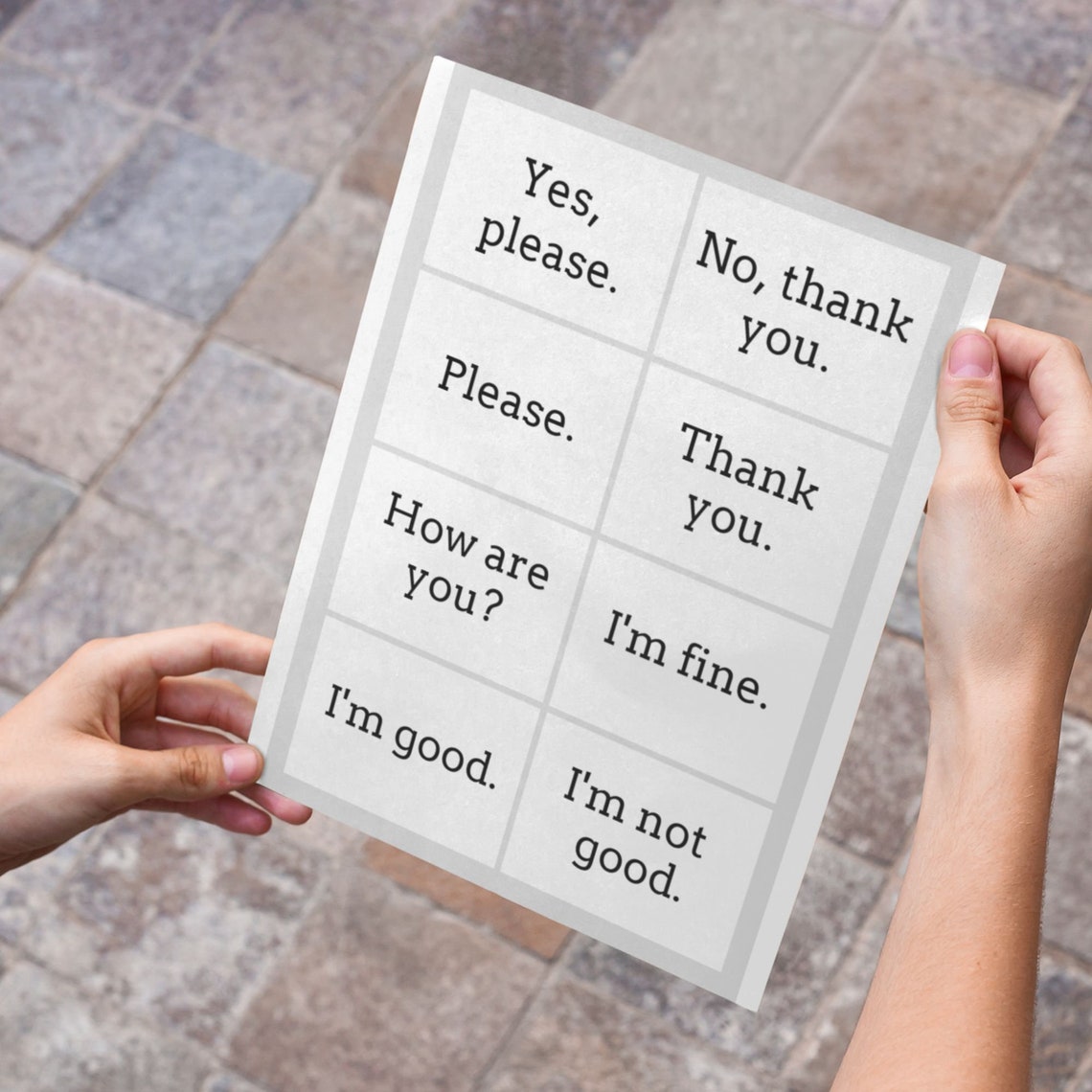 Printable Communication Cards, Non-verbal, Autism, Teens, Adults ...