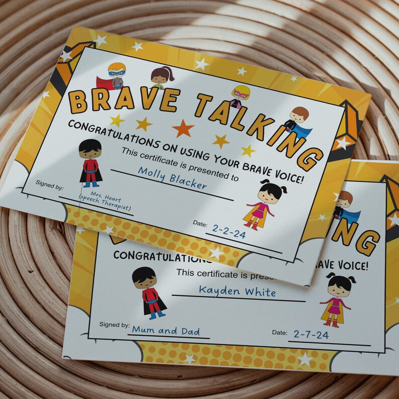 PDF Brave Talking Printable Certificate Selective Mutism Exposure ...