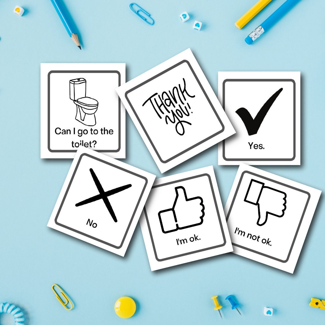 42 Printable Communication Cards for Nonverbal, Autism, Children ...