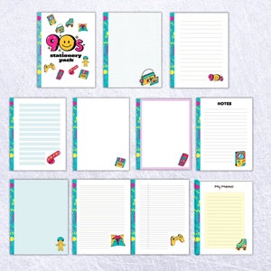 90s Nostalgia Stationary Paper. Printable Writing Stationery ...