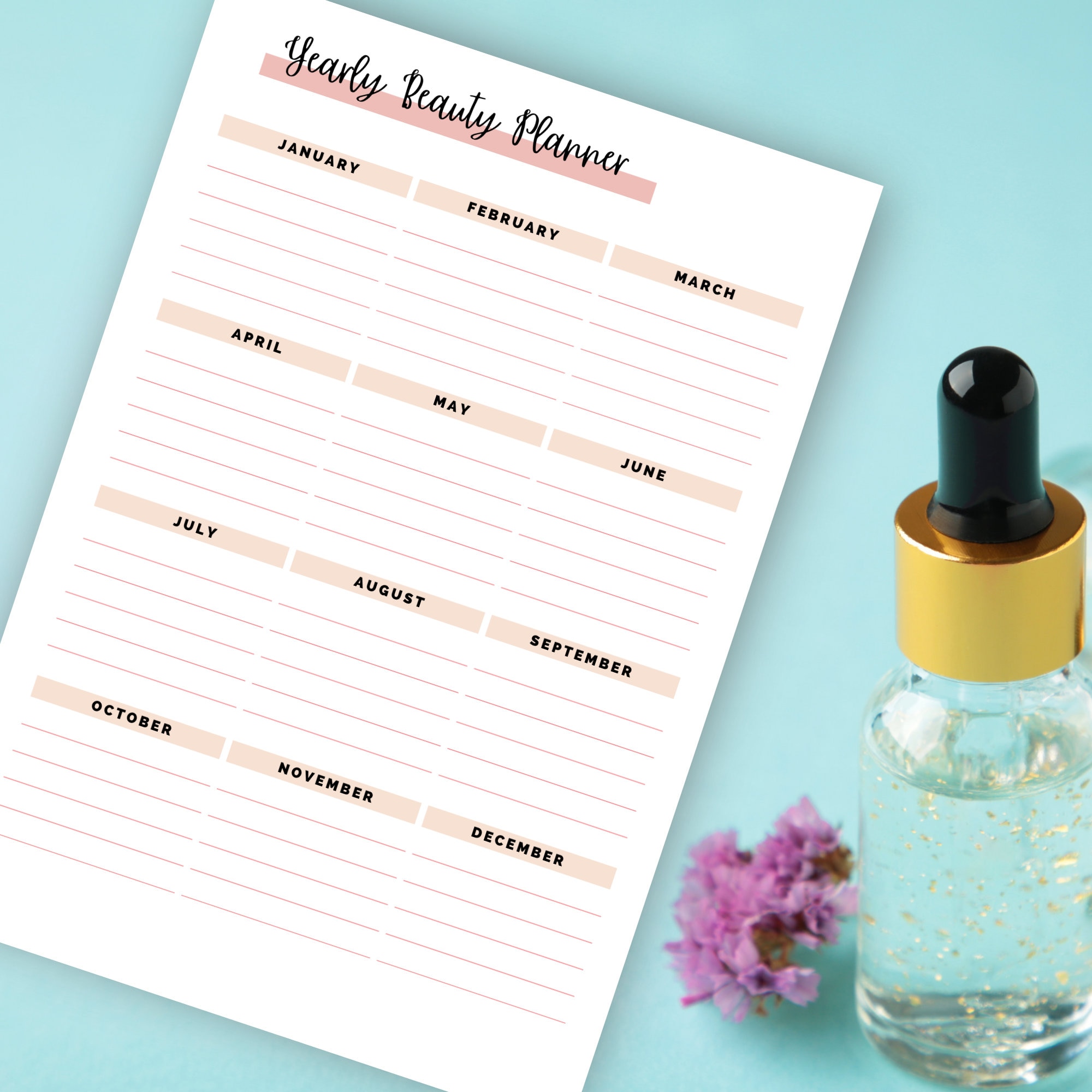 Skincare Routine Printable, BEAUTY Planner, Beauty Journal,skin Care ...