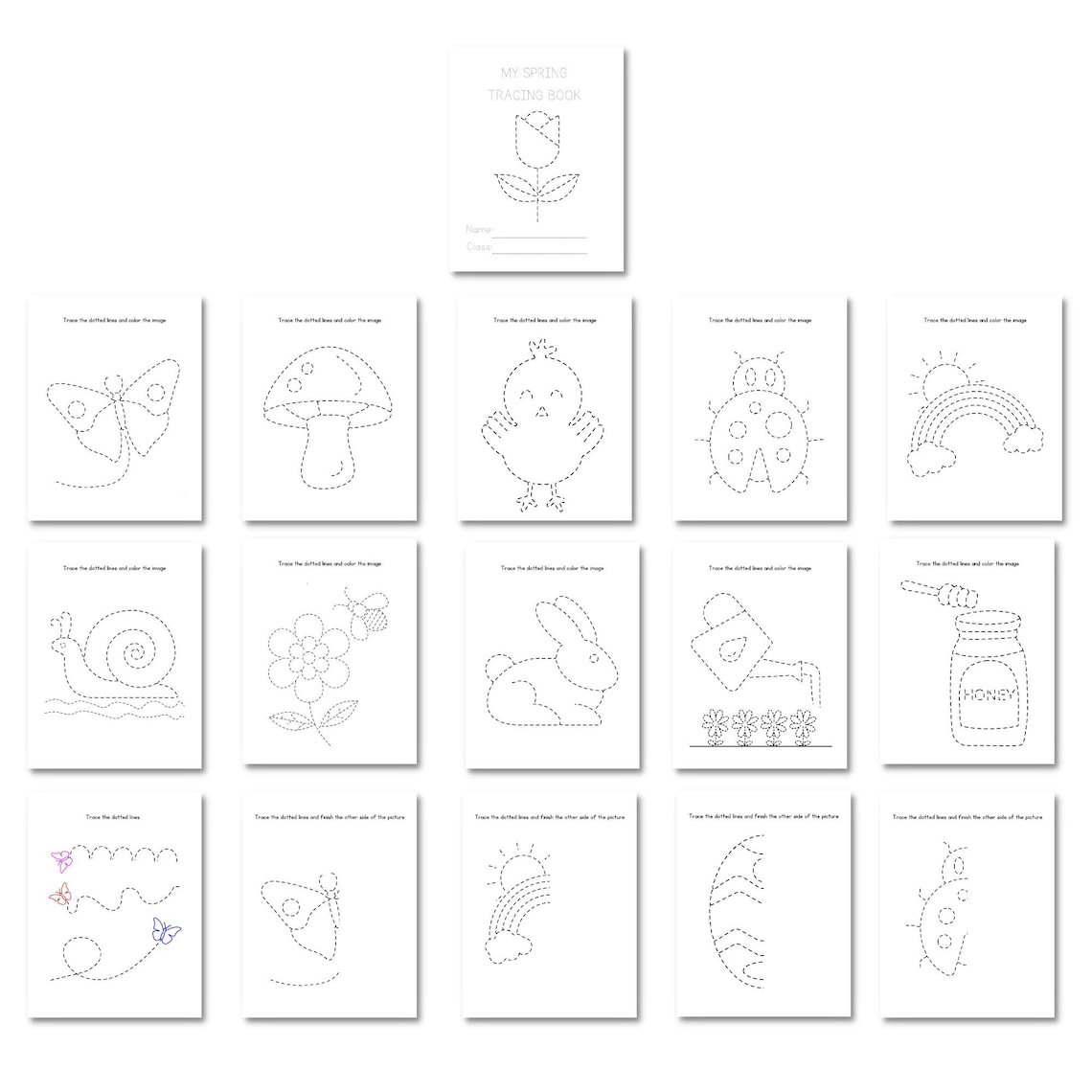 Printable Handwriting Spring Workbookprintables for Fine - Etsy