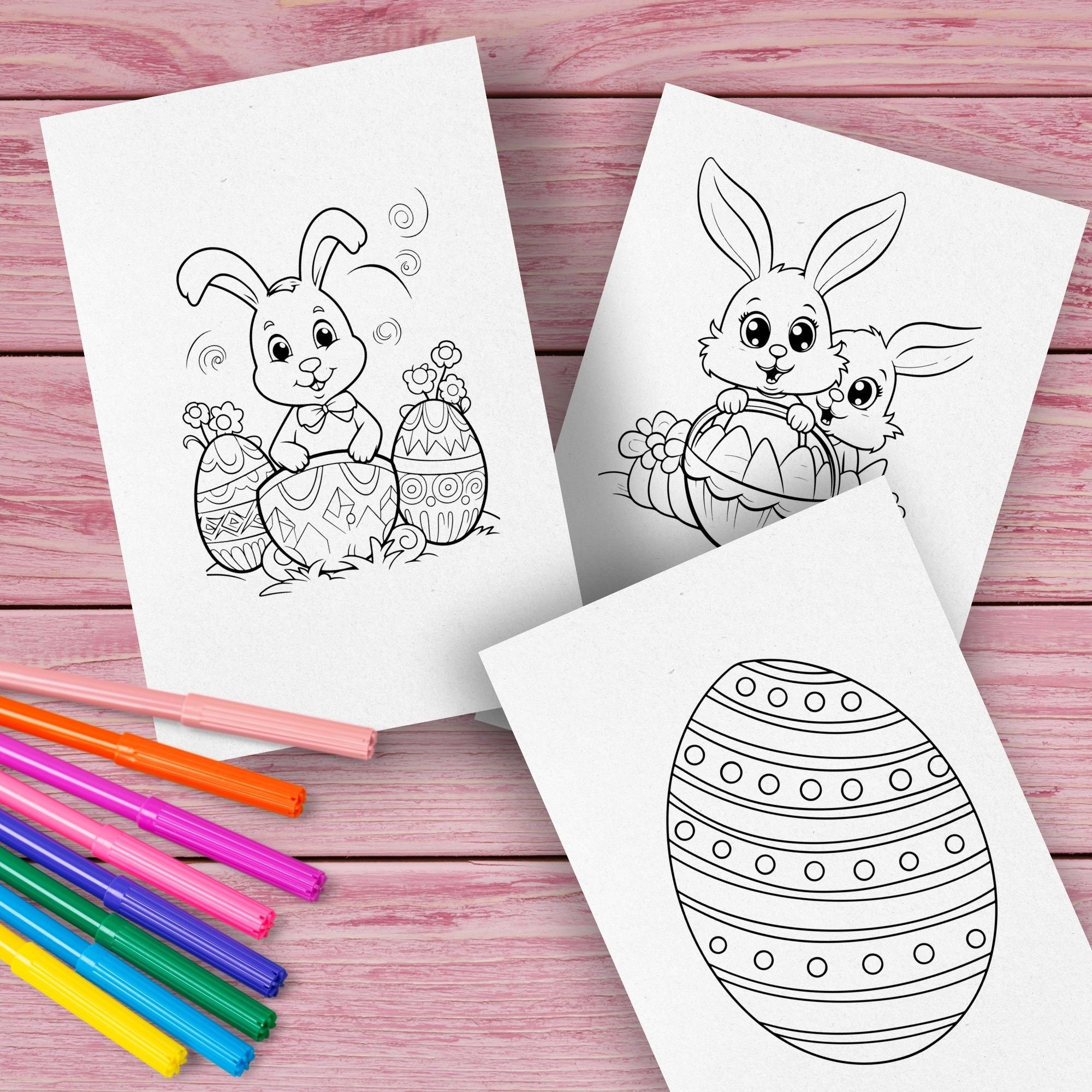 Printable Easter Coloring Book - 50 Coloring Pages, Activity Book ...