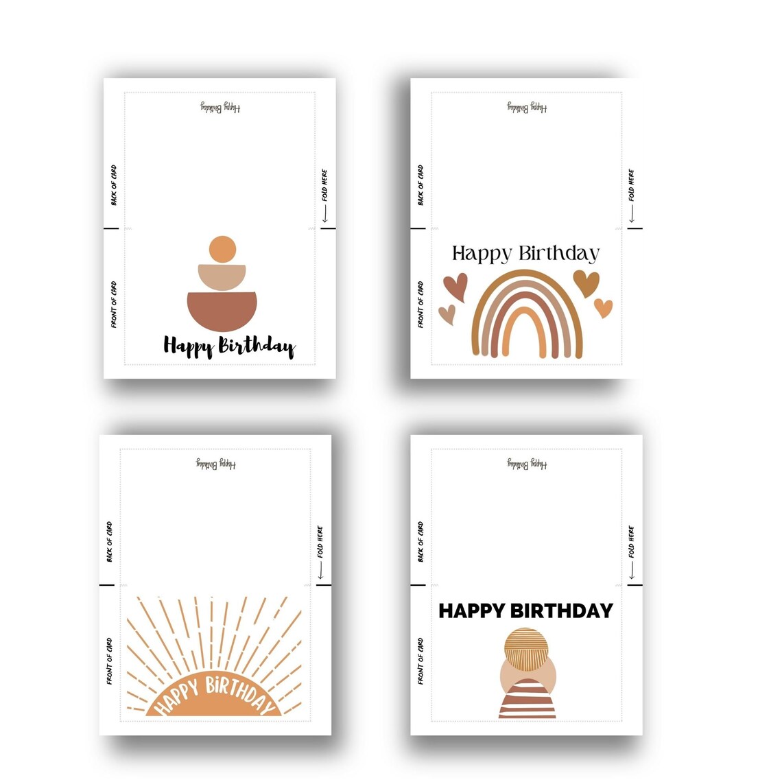 PRINTABLE Boho Birthday Card , Boho Printable Cards for Kids, Boho ...