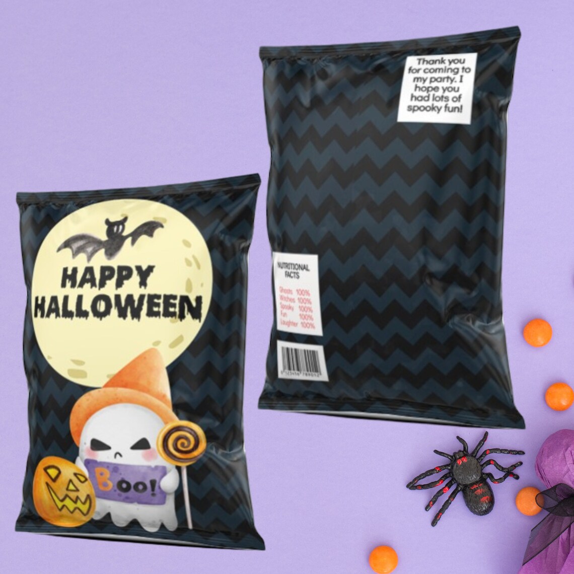 Printable Halloween Chip Bags, Halloween Chip Bags, Halloween Potato ...