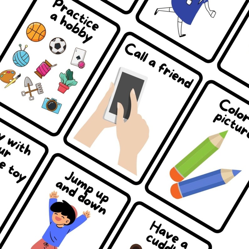 Printable Calm Down Cards Calming Strategy Cards Printable - Etsy