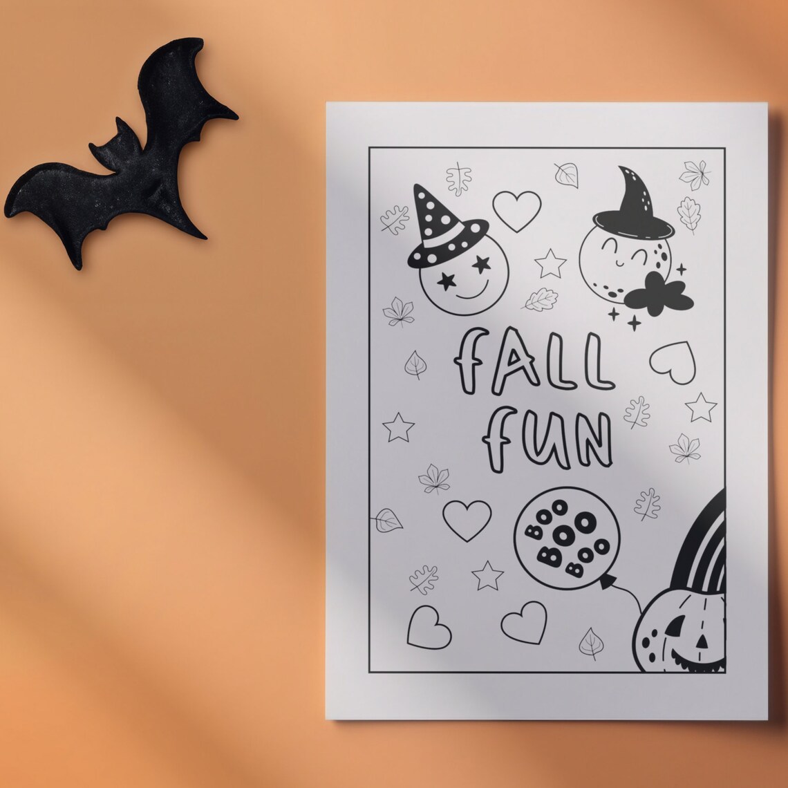 Printable DIY Autumn / Halloween Coloring Book Relaxing Fall - Etsy