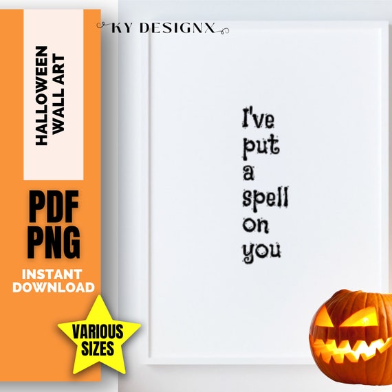 I've Put a Spell on You Printable Wall Art Halloween - Etsy