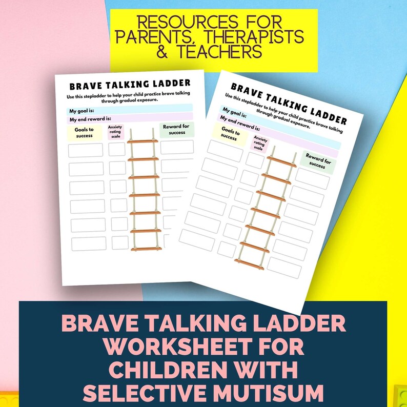 Brave Talking Ladder Selective Mutism Exposure Worksheet - Etsy