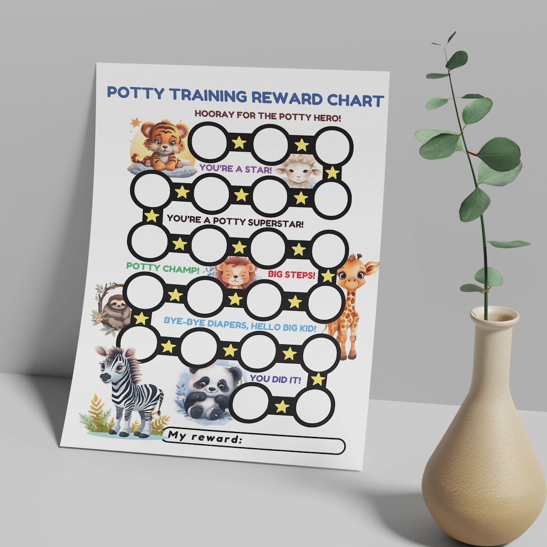 Printable Potty Training Reward Chart - Potty Training Chart for ...
