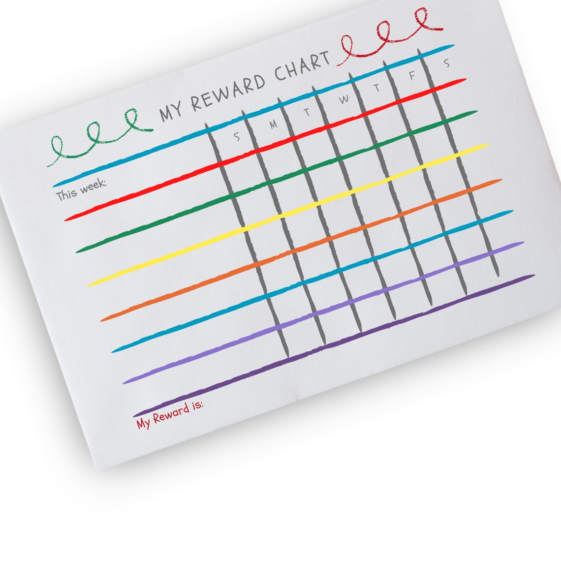 PRINTABLE A4 REWARD Chart, Selective Mutism Reward, Anxiety in Kids ...