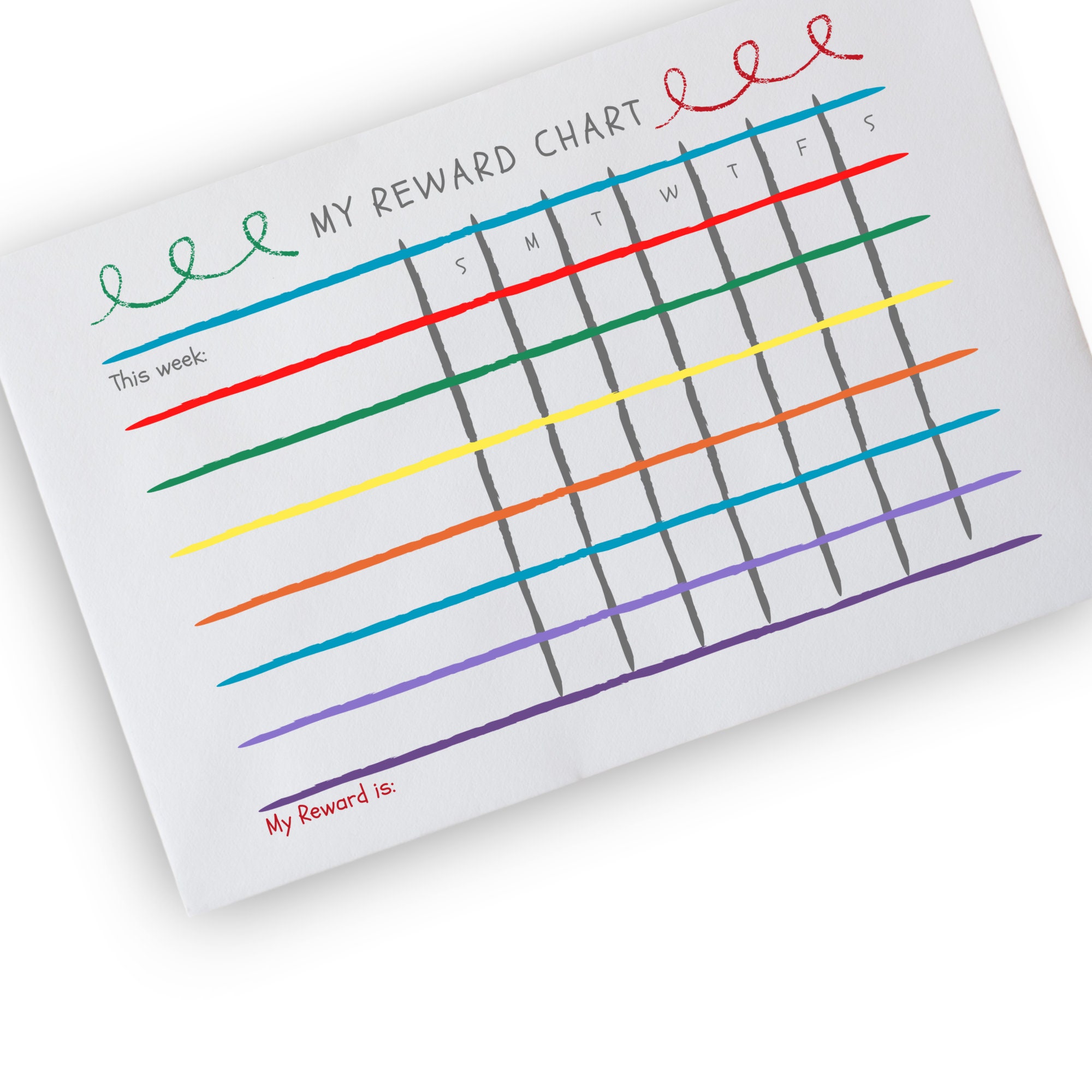 PRINTABLE A4 REWARD Chart, Selective Mutism Reward, Anxiety in Kids ...