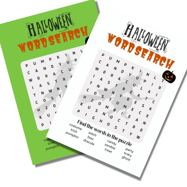 Halloween Kids Word Search Printable, Halloween, Halloween Party Game ...