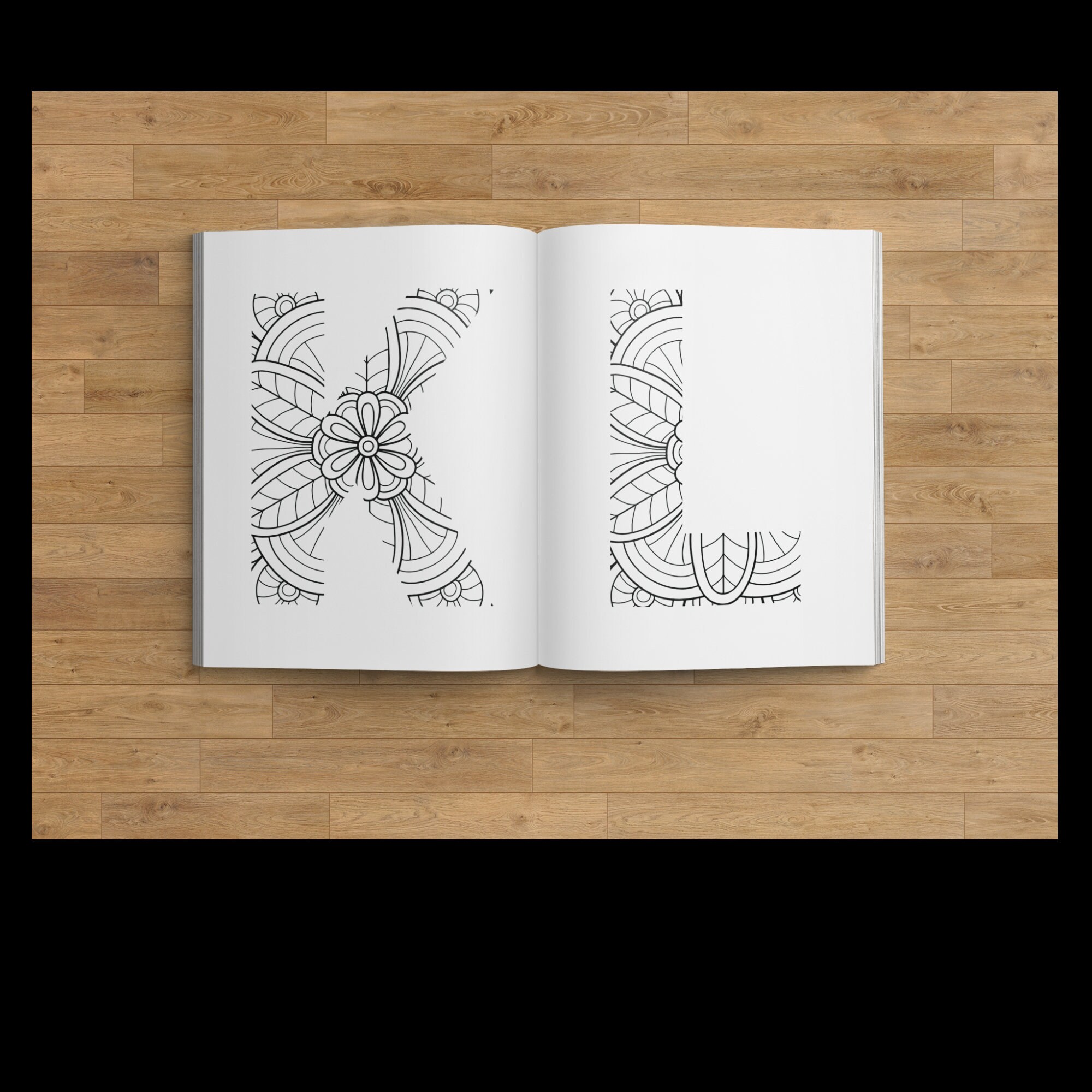 Printable Alphabet Mindfulness Coloring Pages Adult Coloring Book Teens ...