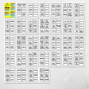 180 Printable Communication Cards for Non-verbal, Autism, Selective ...