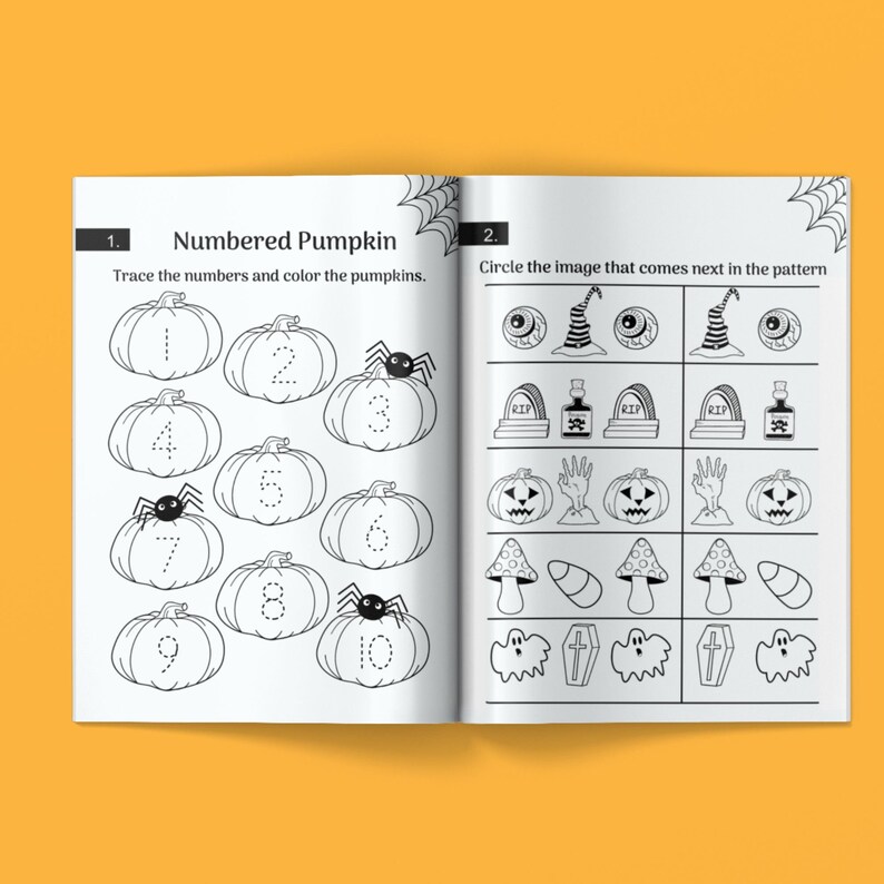 Printable Halloween Workbook, 31 Page Halloween Worksheets, Halloween ...