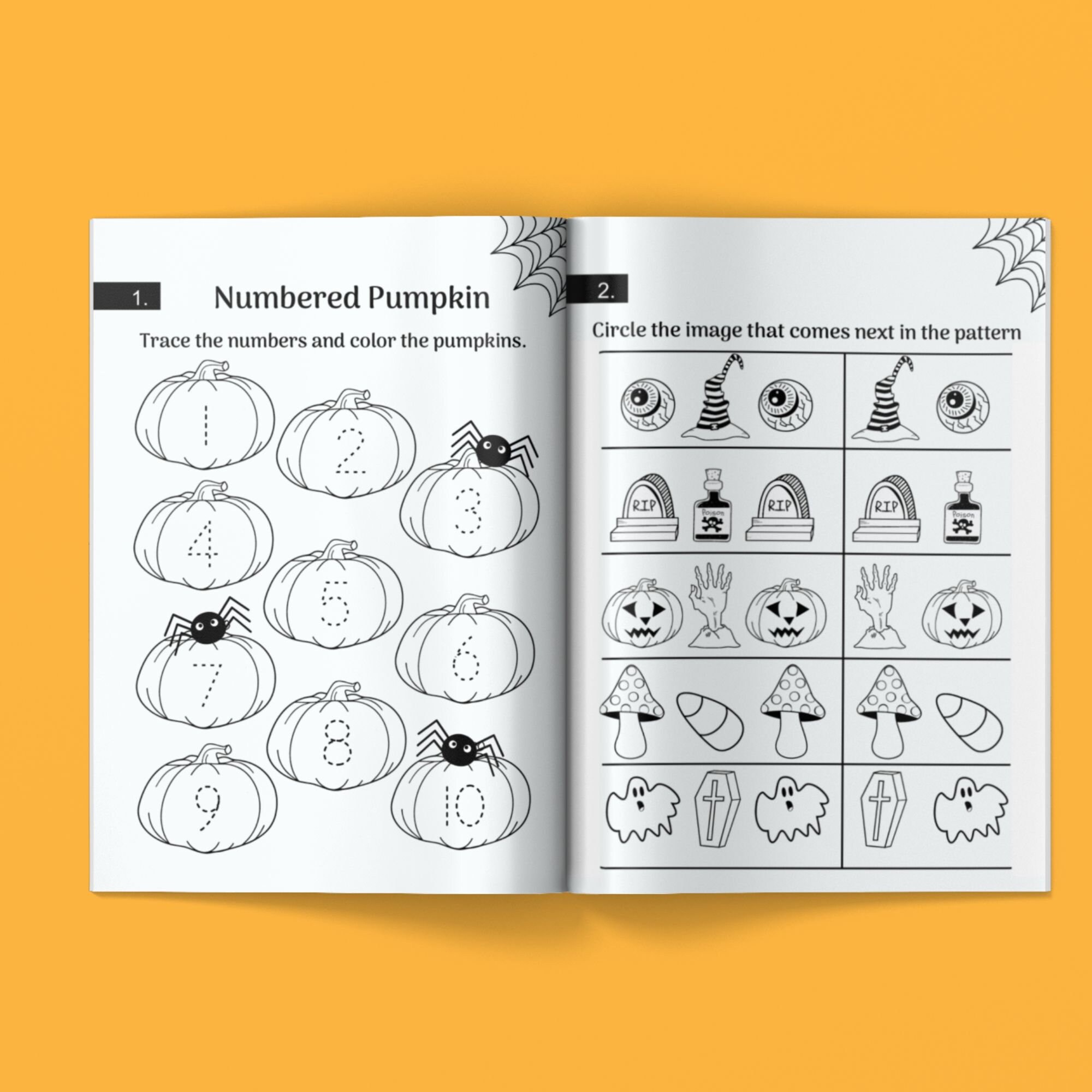 Printable Halloween Workbook, 31 Page Halloween Worksheets, Halloween ...