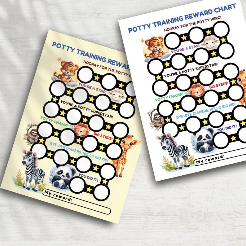 Printable Potty Training Reward Chart - Potty Training Chart for ...
