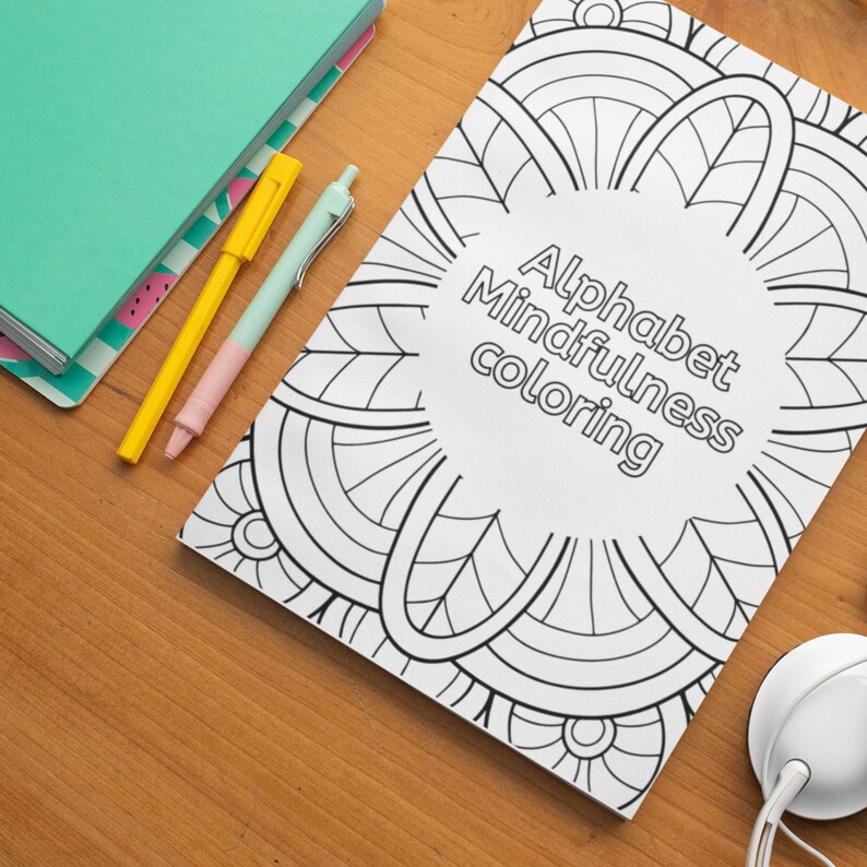 Printable Alphabet Mindfulness Coloring - Pages Adult Coloring Book ...