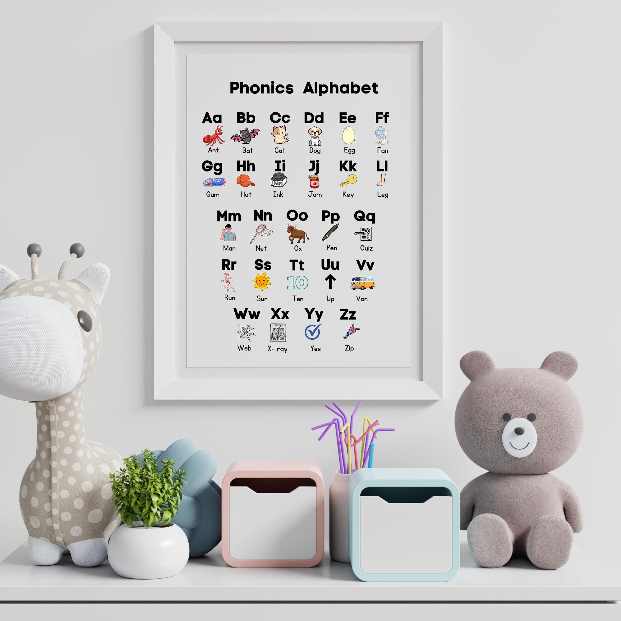 Printable Phonics Alphabet Poster, Phonics, Letter Sounds, Digital ...