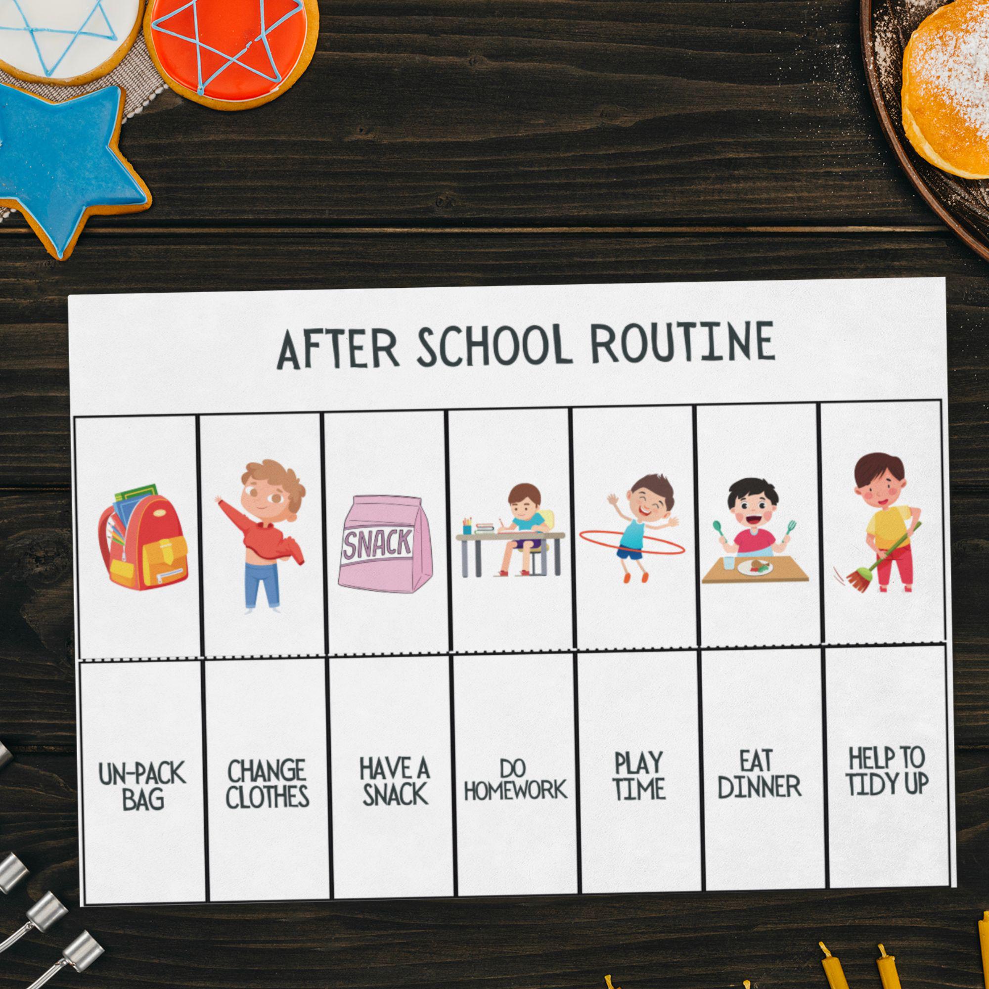 Printable Kids Routine Chart – Boy Version - Male Routine Chart, Autism ...