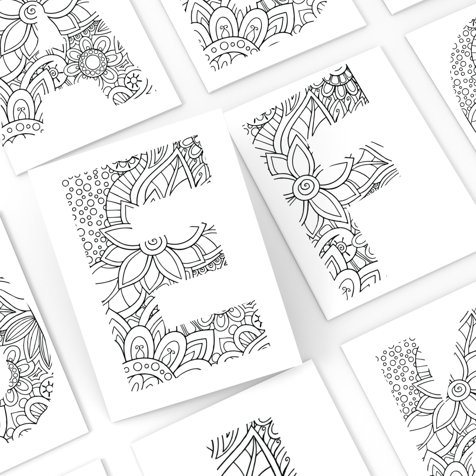 Kids Mandala Alphabet Printable, Printable Alphabet for Children ...