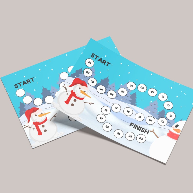 SNOWMAN Printable Board Game, Family Board Game, Winter Board Game ...