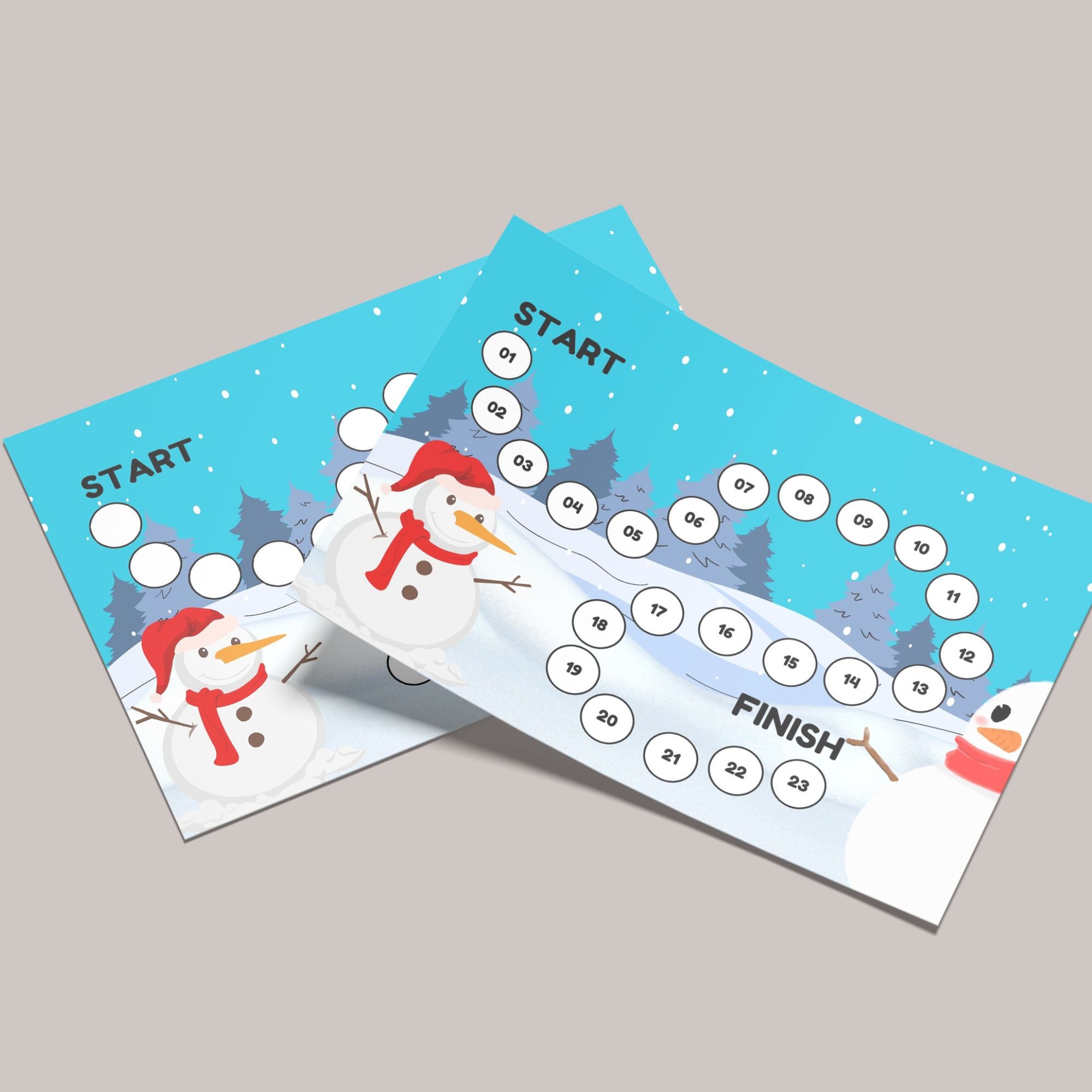 SNOWMAN Printable Board Game, Family Board Game, Winter Board Game ...