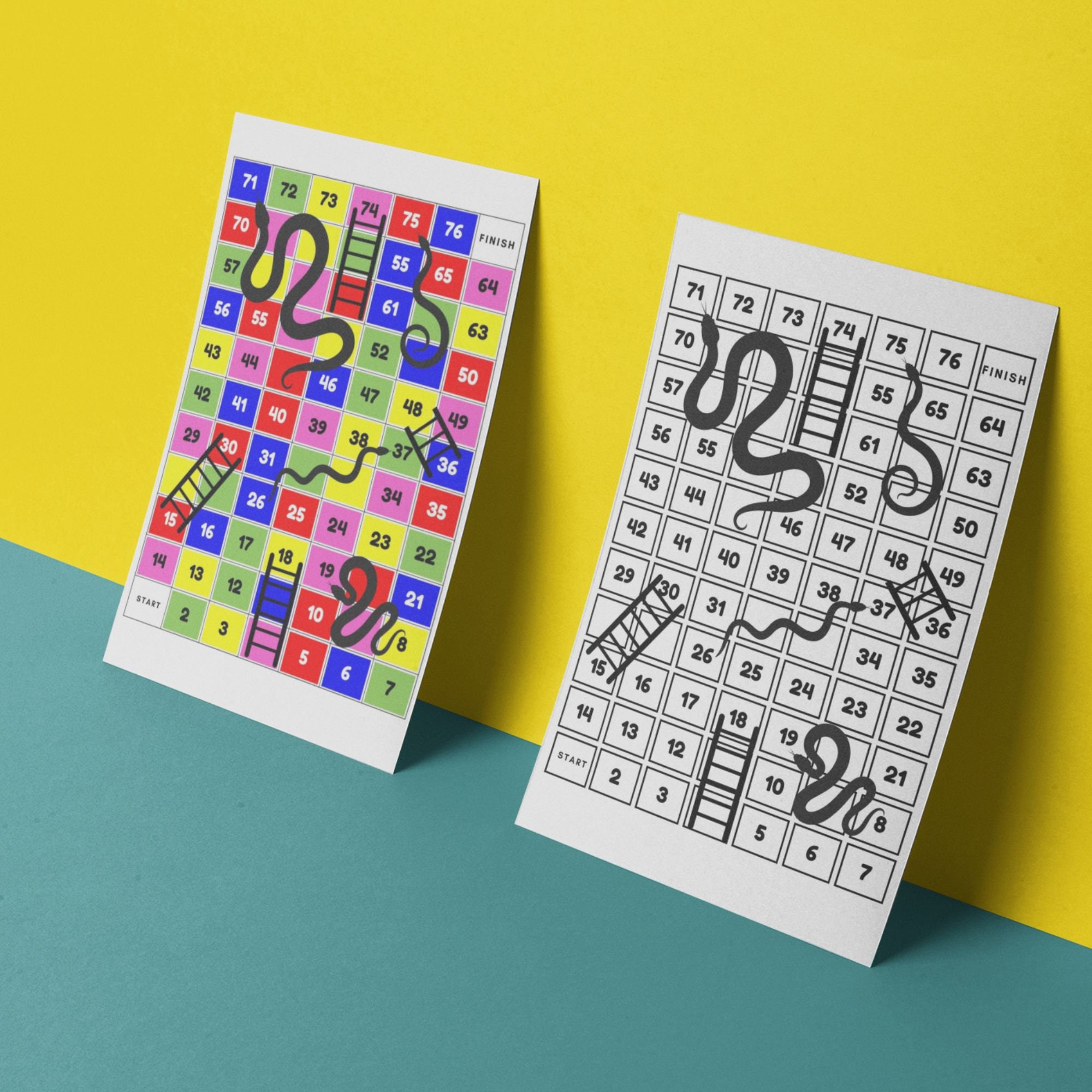 Printable Snakes and Ladders Board Game, Family Board Game, KIDS Board ...