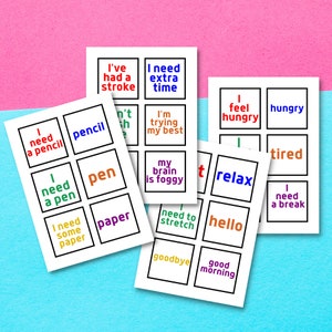 180 printable Communication Cards for Non-Verbal Autism | Etsy